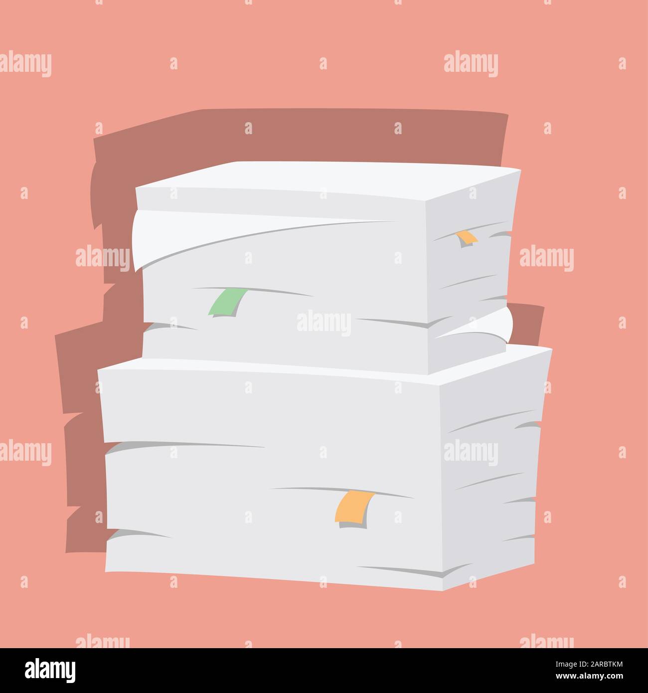 Stack of paper Stock Vector Images - Alamy