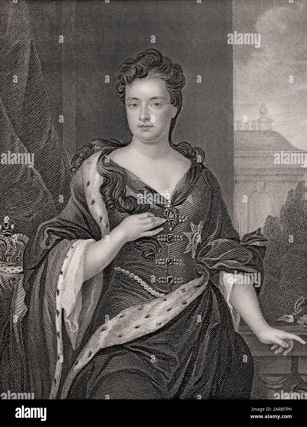 Anne, 1665-1714, Queen of England, Scotland and Ireland Stock Photo - Alamy