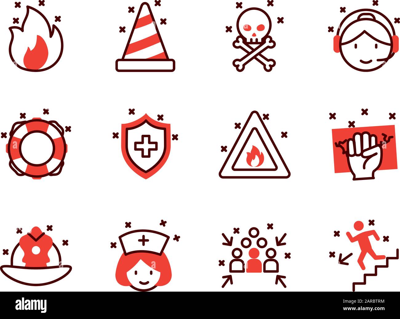 Emergency icon set vector design Stock Vector Image & Art - Alamy