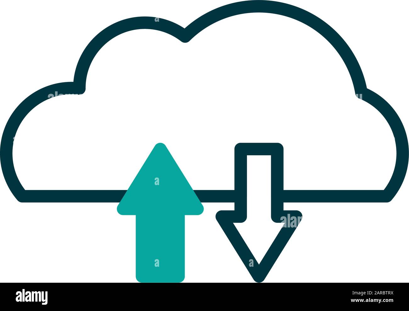 Isolated cloud computing with arrows vector design Stock Vector Image ...
