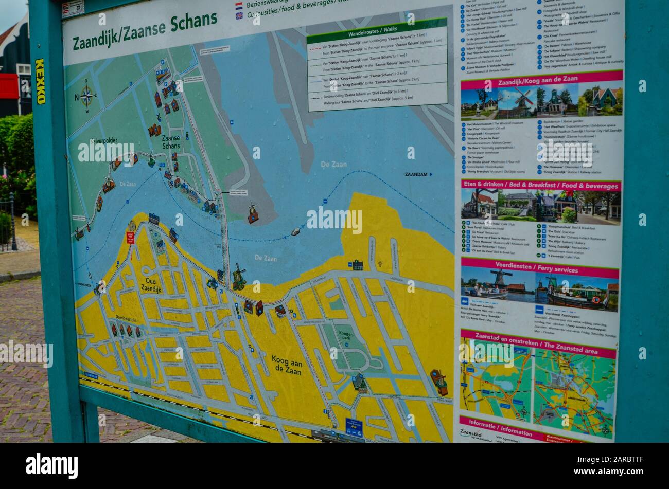 Zaandijk, Holland, August 2019. Northeast Amsterdam is a small ...