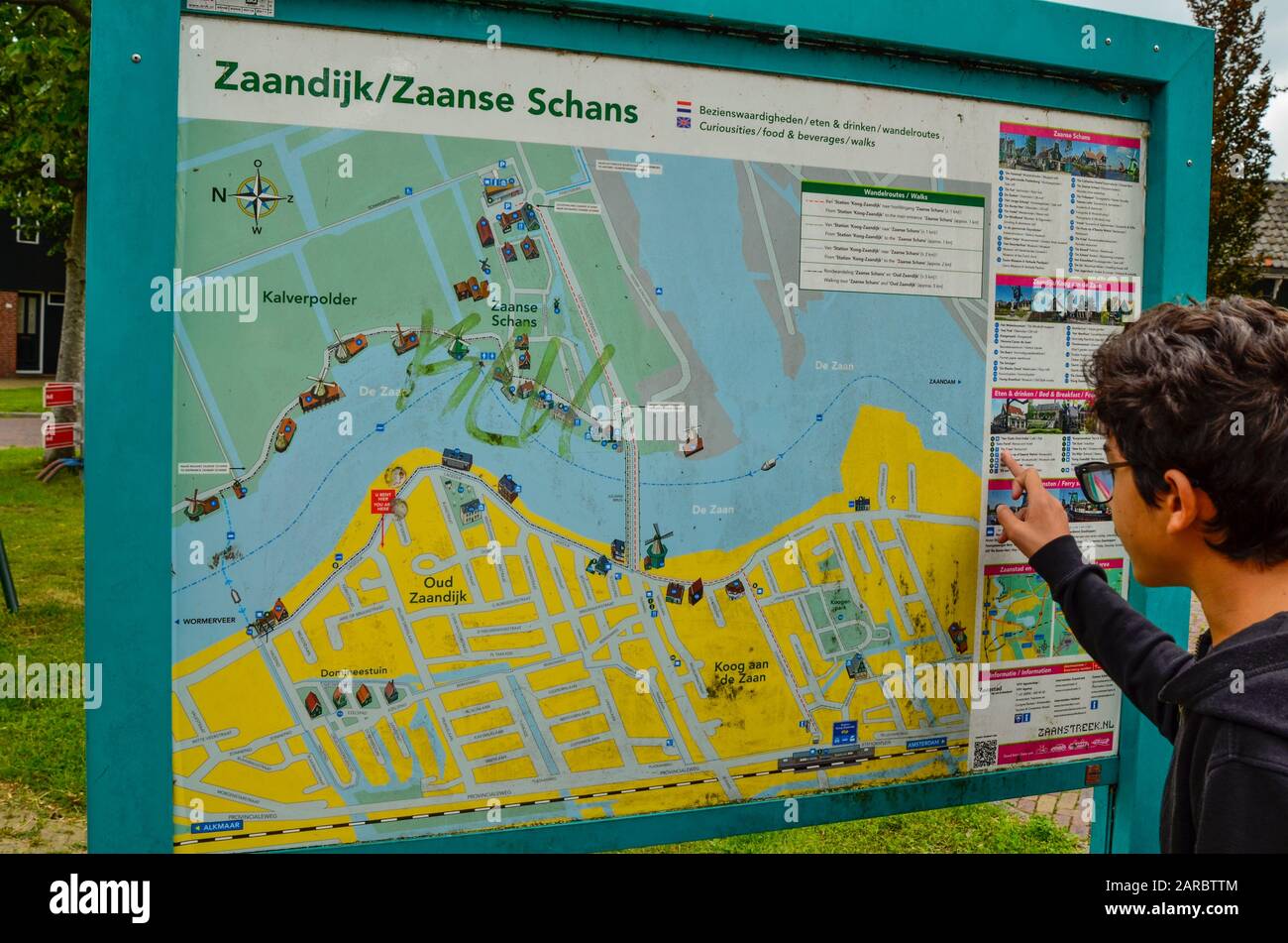 Zaandijk, Holland, August 2019. Northeast Amsterdam is a small ...