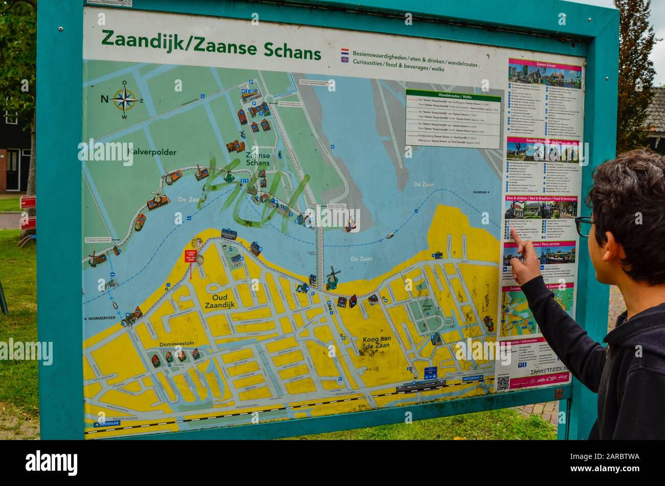 Zaandijk, Holland, August 2019. Northeast Amsterdam is a small ...