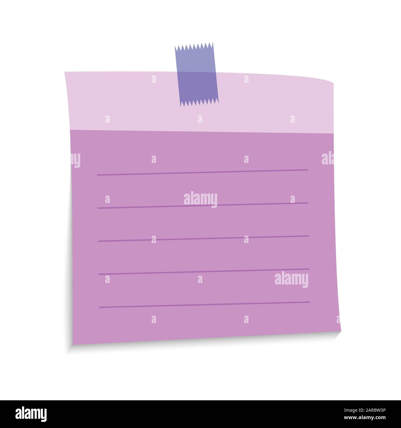 Sticky paper note with empty space for text, vector illustration Stock ...