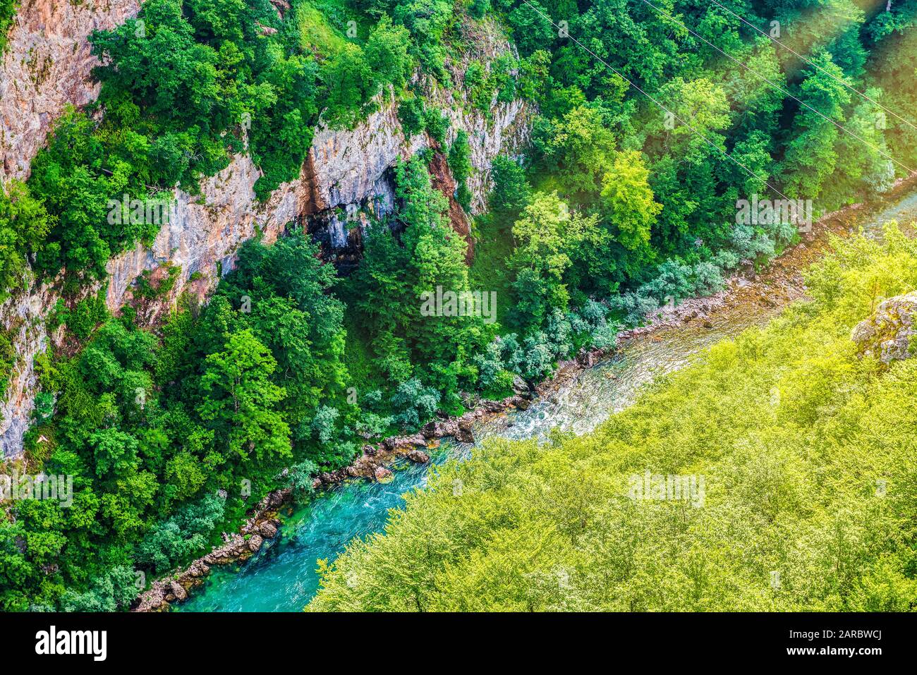 Aerial view tara canyon in hi-res stock photography and images - Alamy