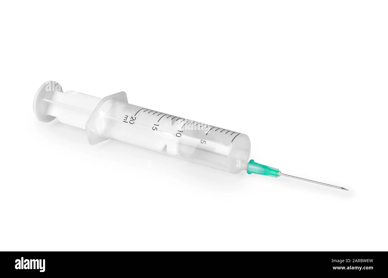 Empty syringe isolated on white background Stock Photo - Alamy