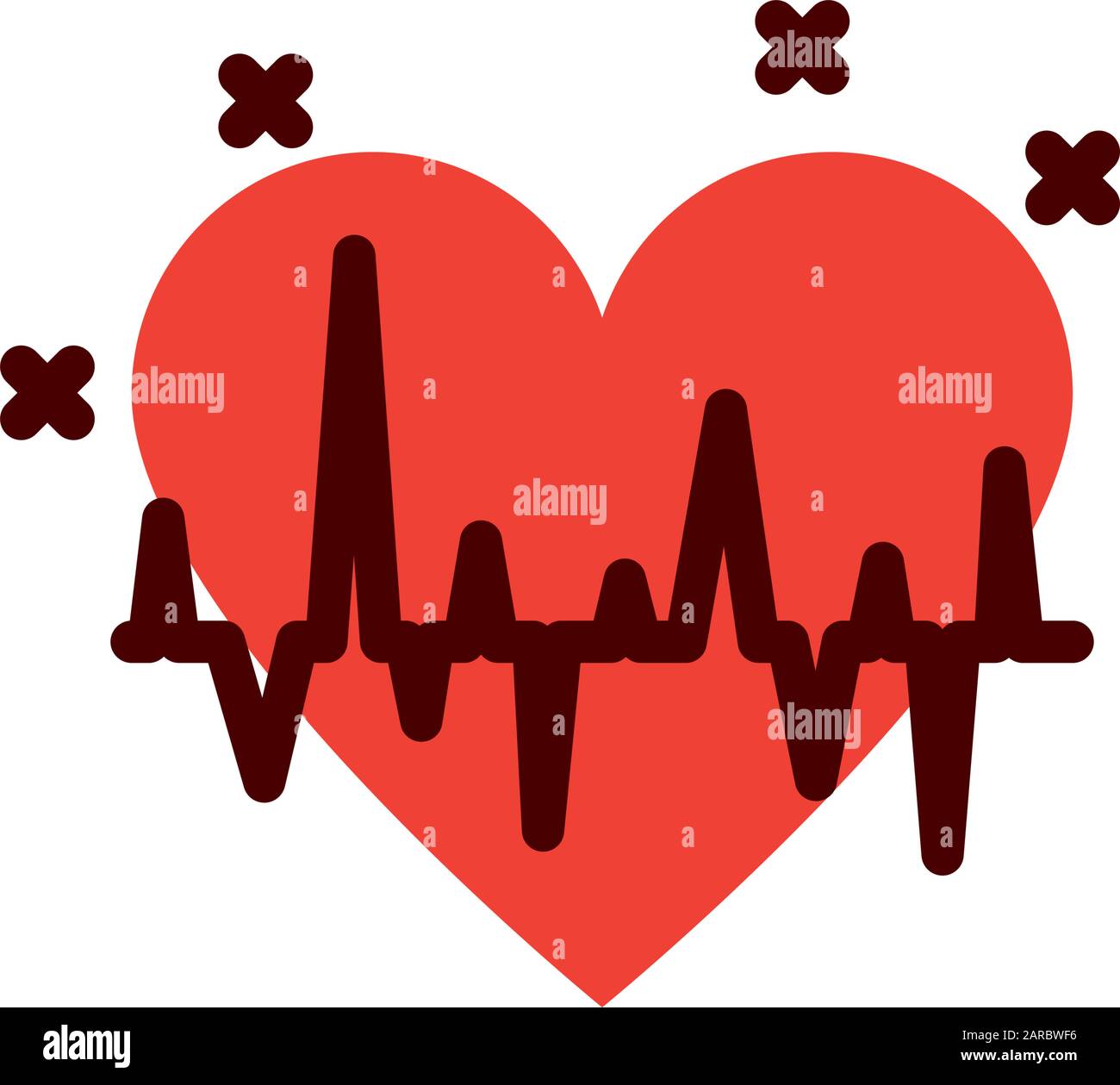 Isolated heart pulse vector design Stock Vector Image & Art - Alamy