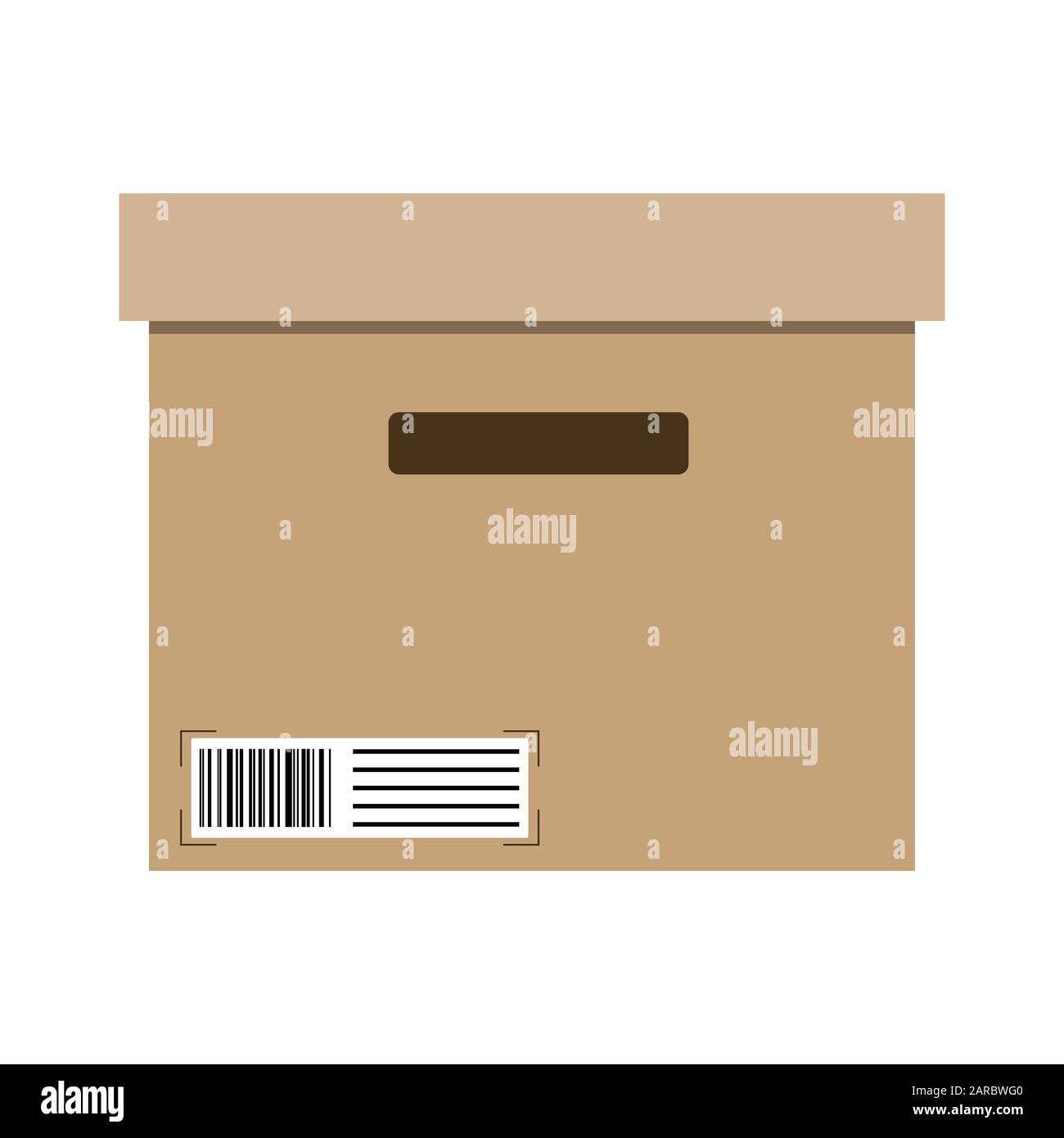 Cargo. Carton boxes with fragile signs and note tape. Moving. Vector ...