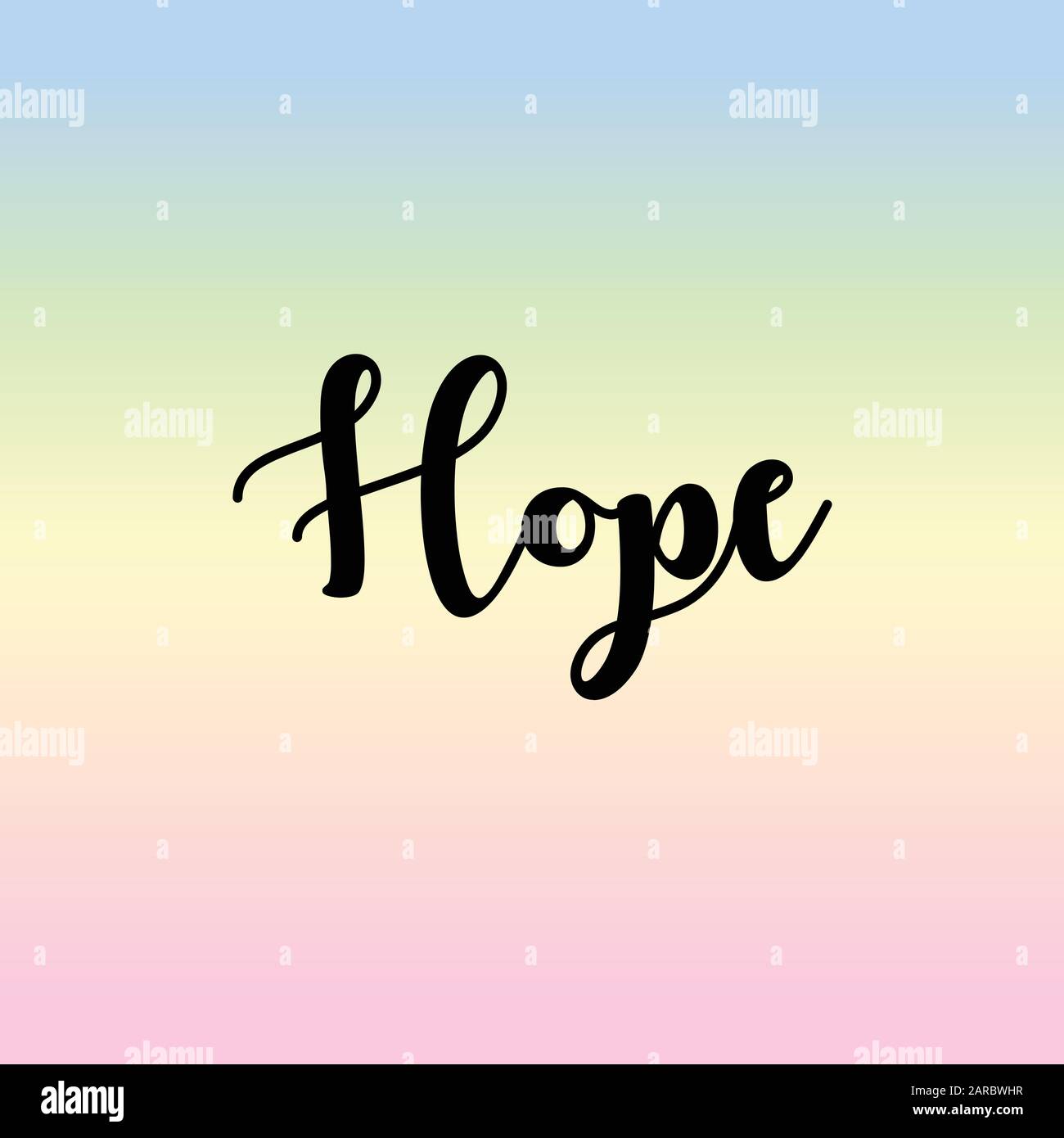 Hope. Inspirational lettering. vector illustration Stock Vector Image ...