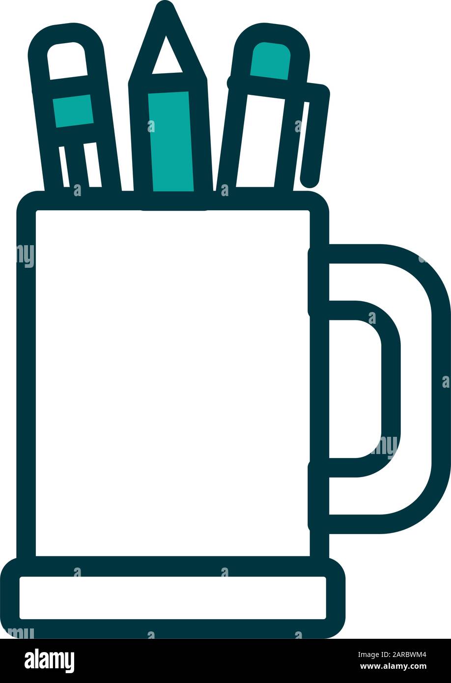 Isolated pens inside mug vector design Stock Vector Image & Art - Alamy