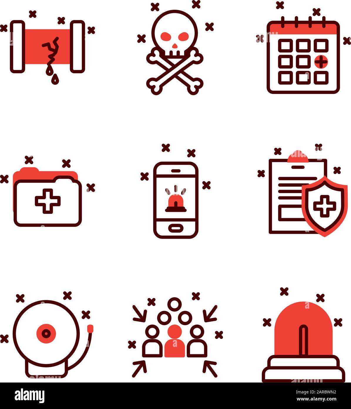 Emergency icon set vector design Stock Vector Image & Art - Alamy