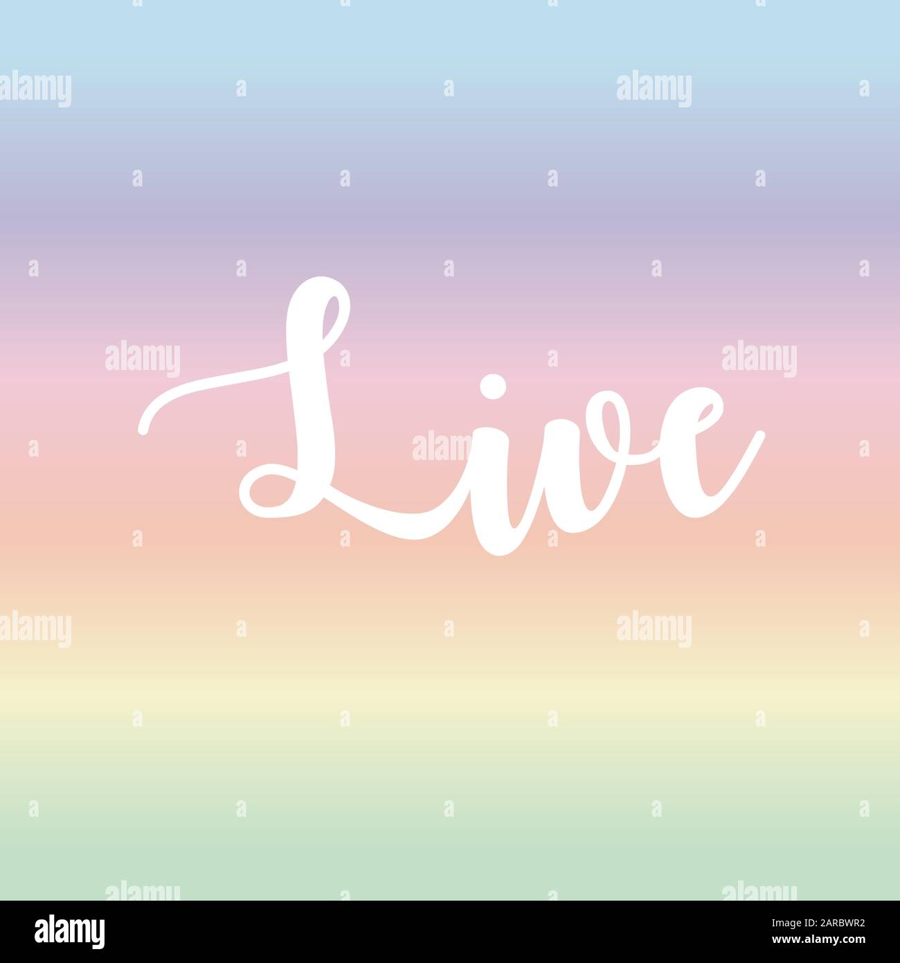 Live. Inspirational lettering. vector illustration Stock Vector Image ...