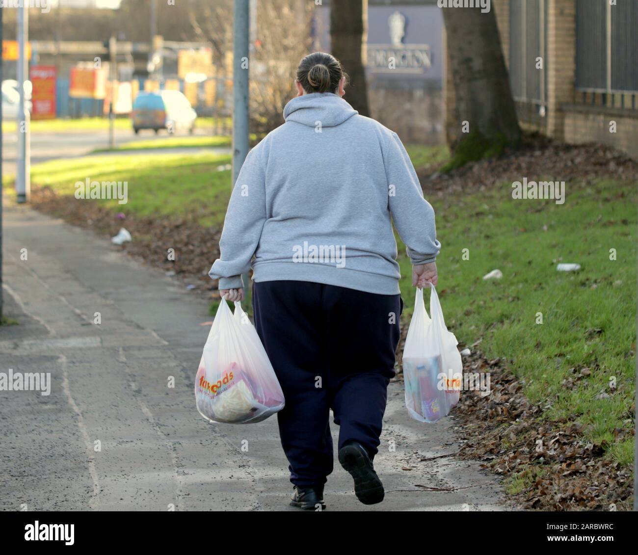 Obese fat female walking hi-res stock photography and images - Alamy