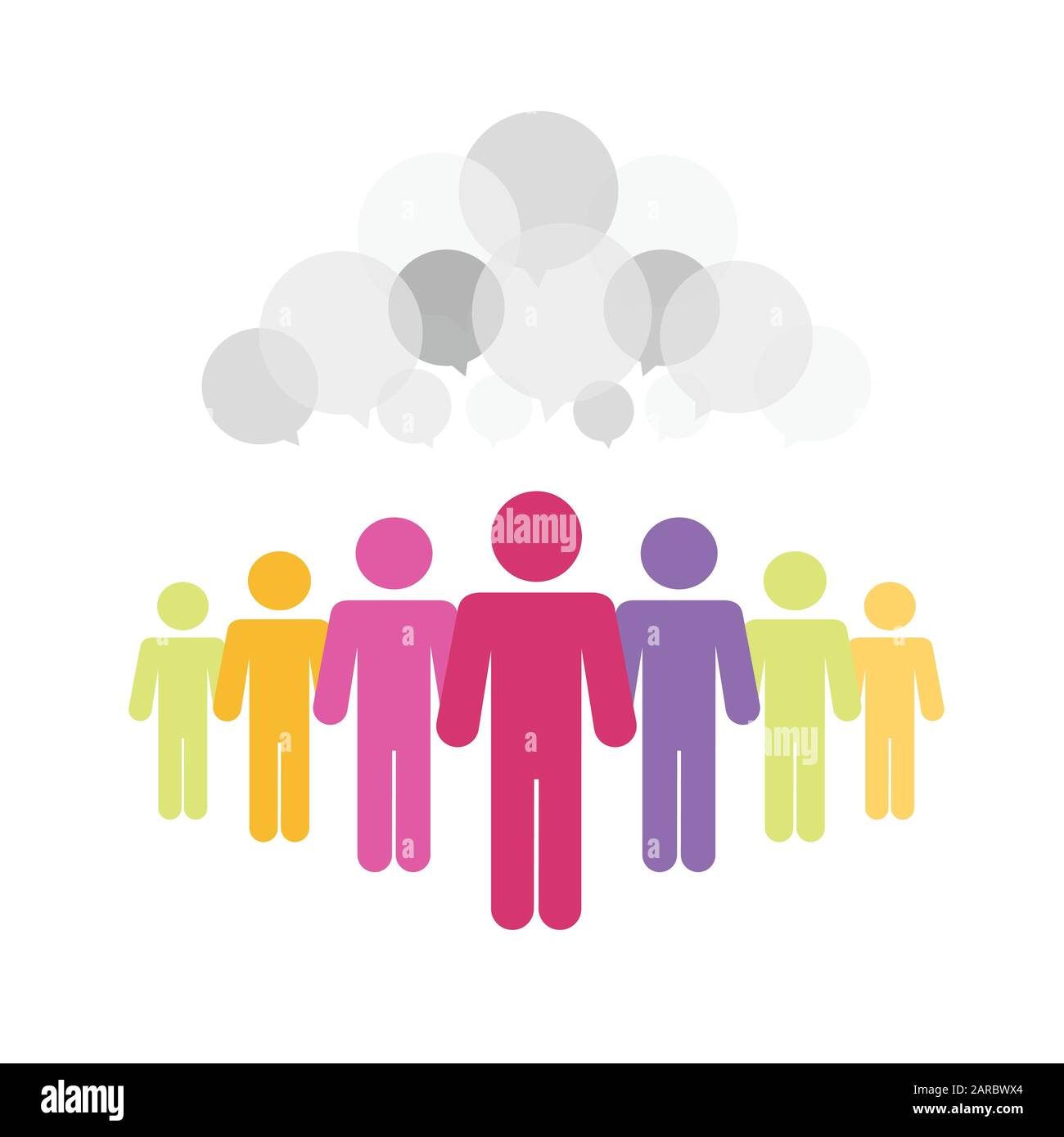 Community empty chat bubbles vector illustration Stock Vector Image ...