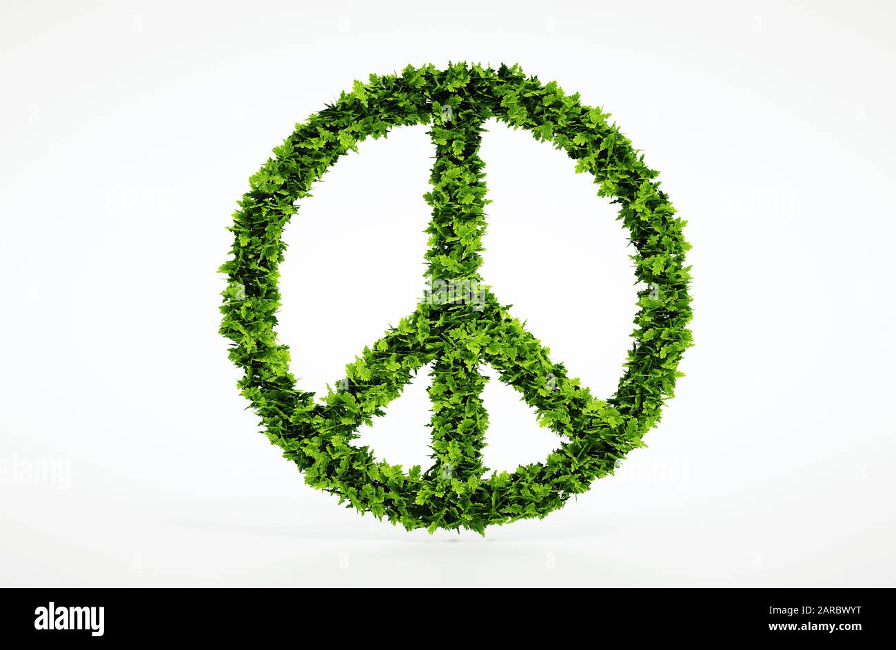 Isolated 3d render peace symbol with white background Stock Photo - Alamy