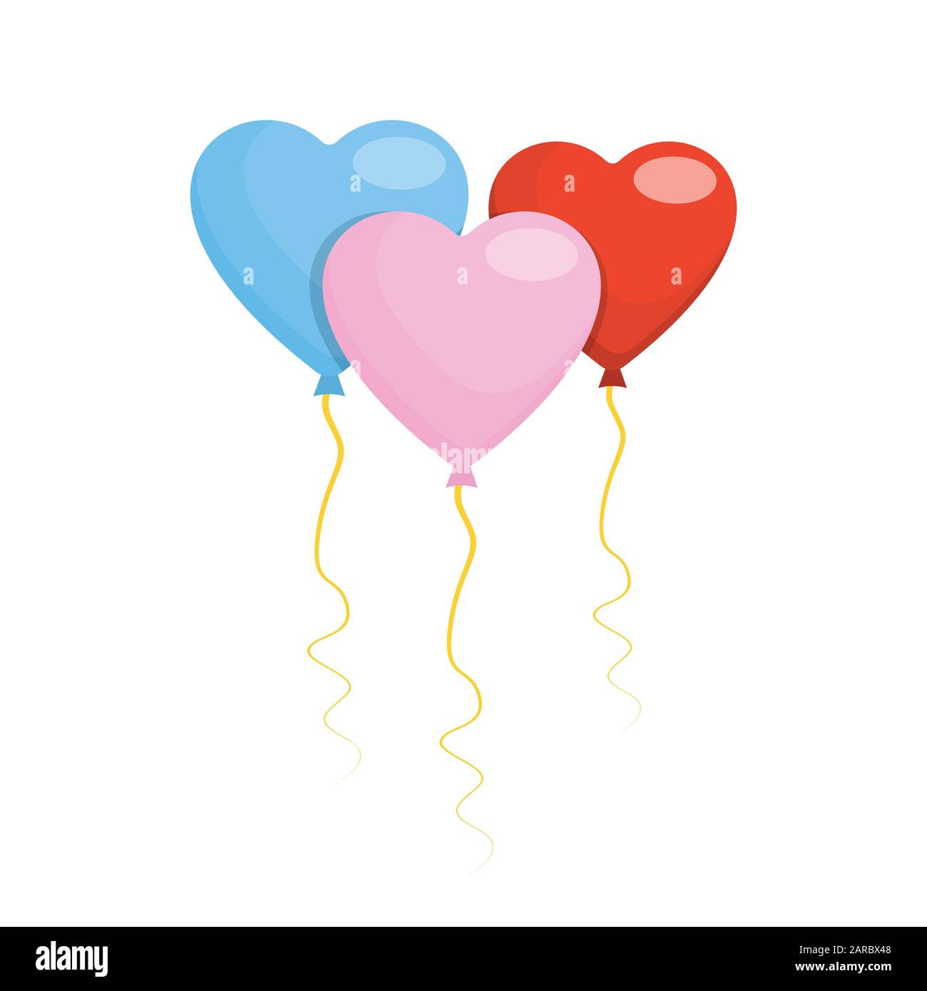 Heart shape balloons. Vector illustration for Valentine's Day Stock ...
