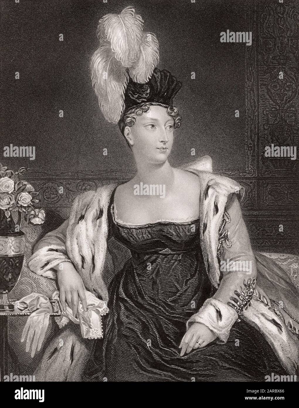 Princess Charlotte Augusta of Wales, 1796-1817, the only child of King ...