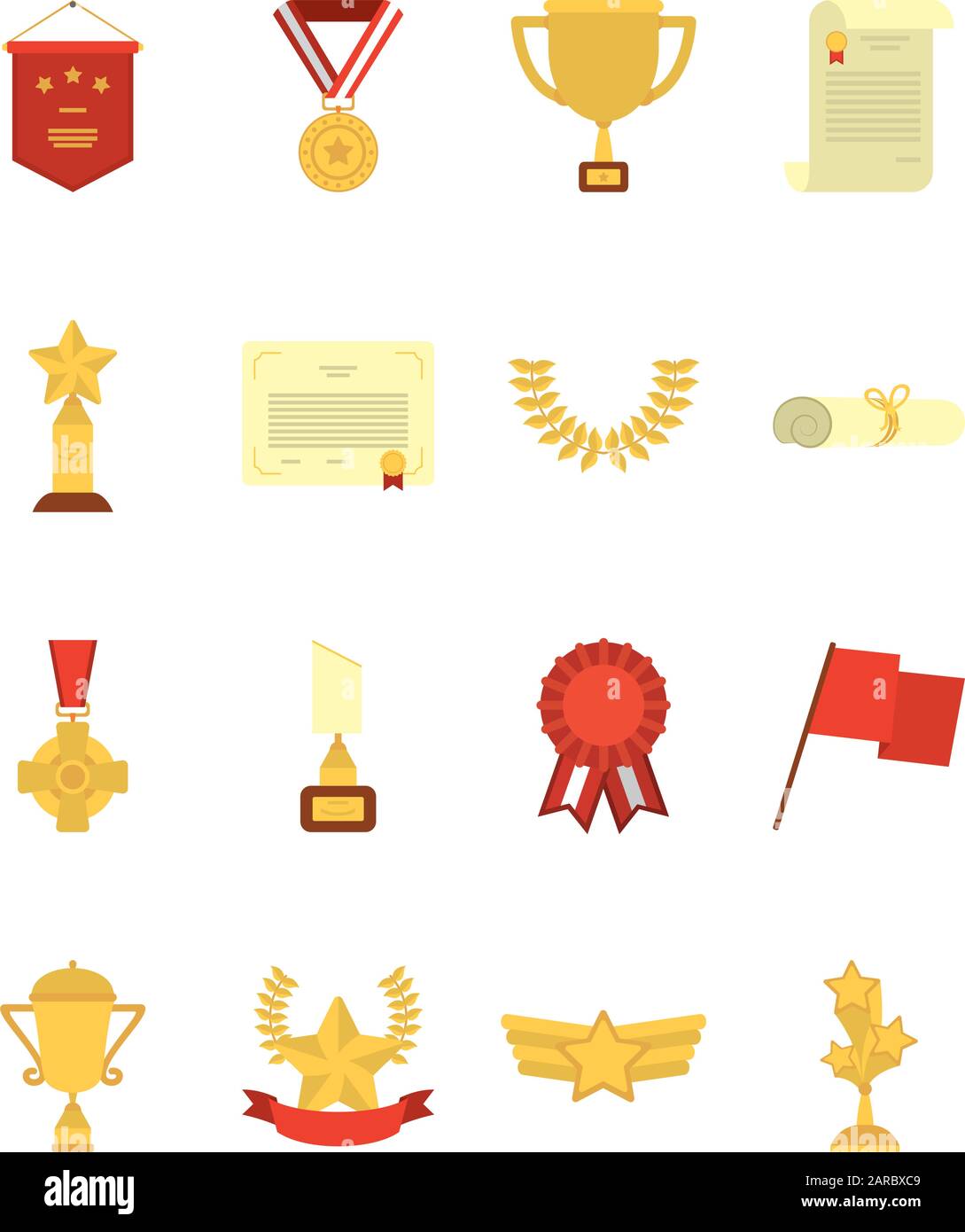 Isolated gold winner and first position icon set vector design Stock ...