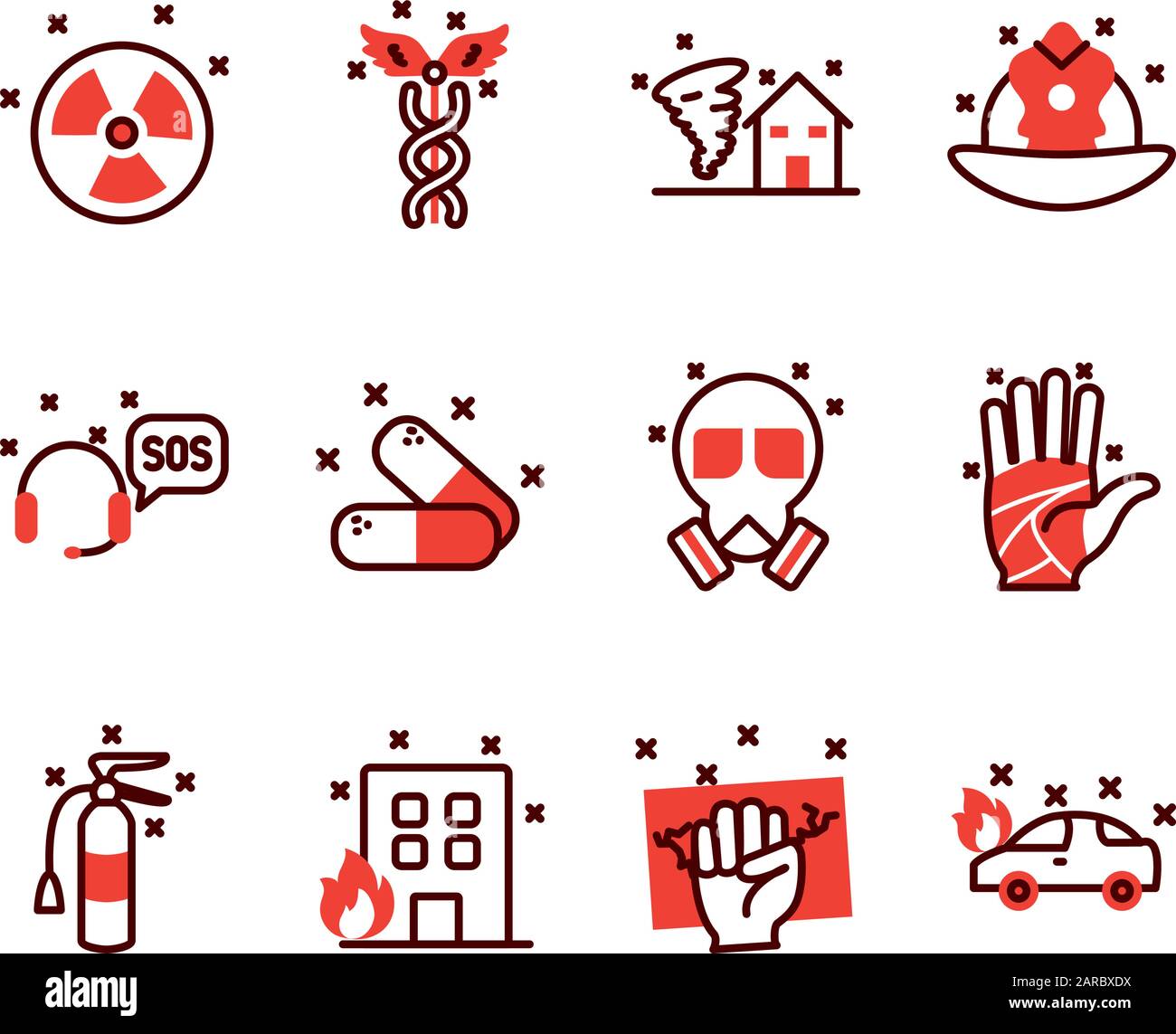 Emergency icon set vector design Stock Vector Image & Art - Alamy