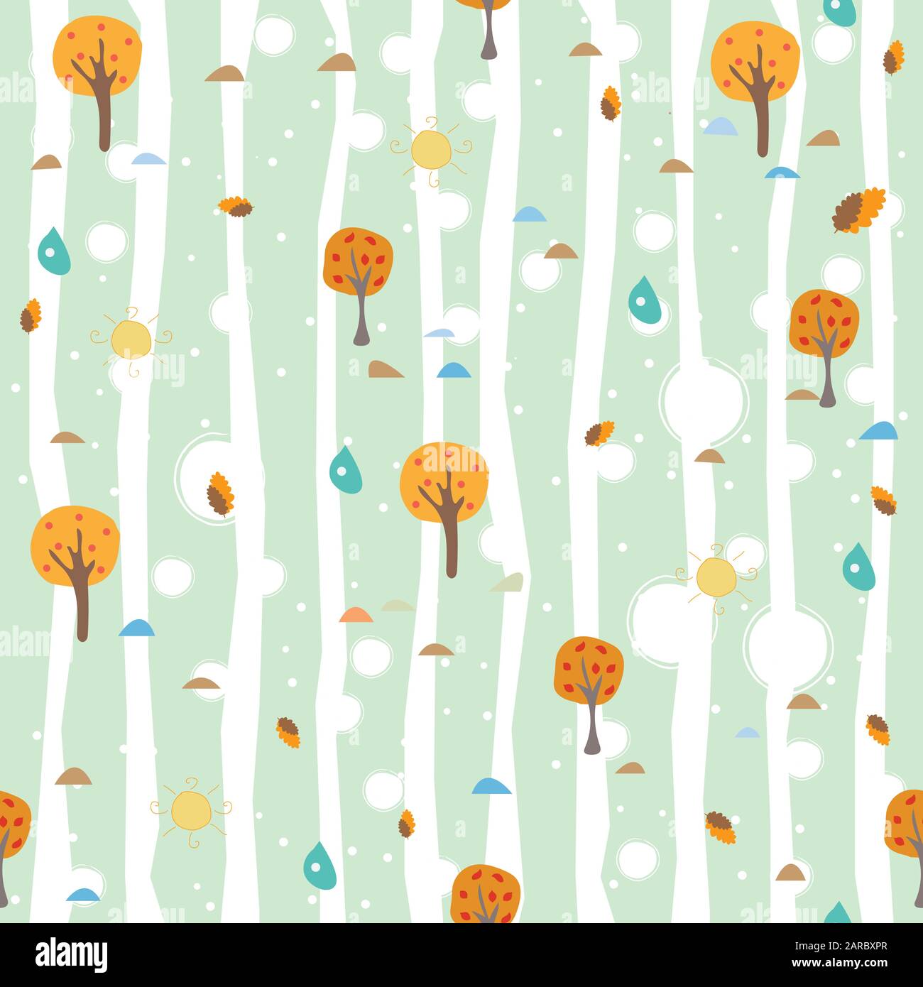 Small trees in field Stock Vector Images - Alamy