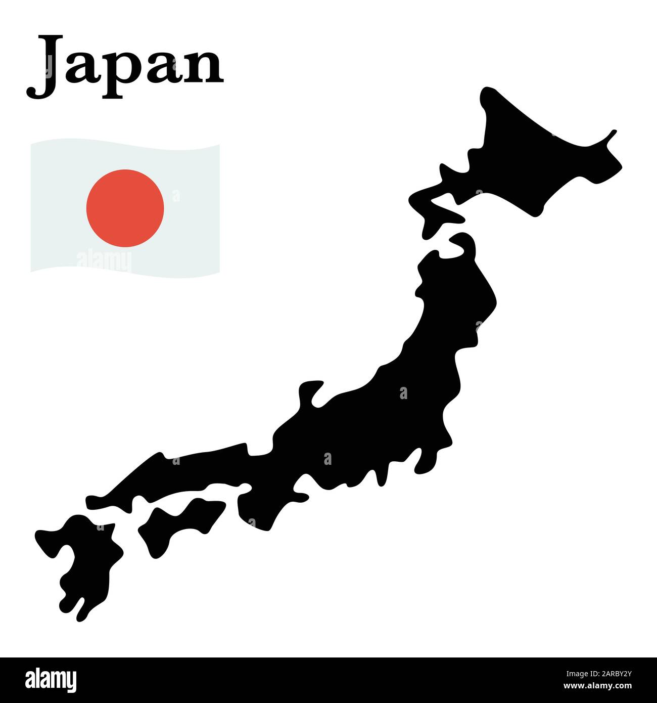 Japan map icon outline hi-res stock photography and images - Alamy