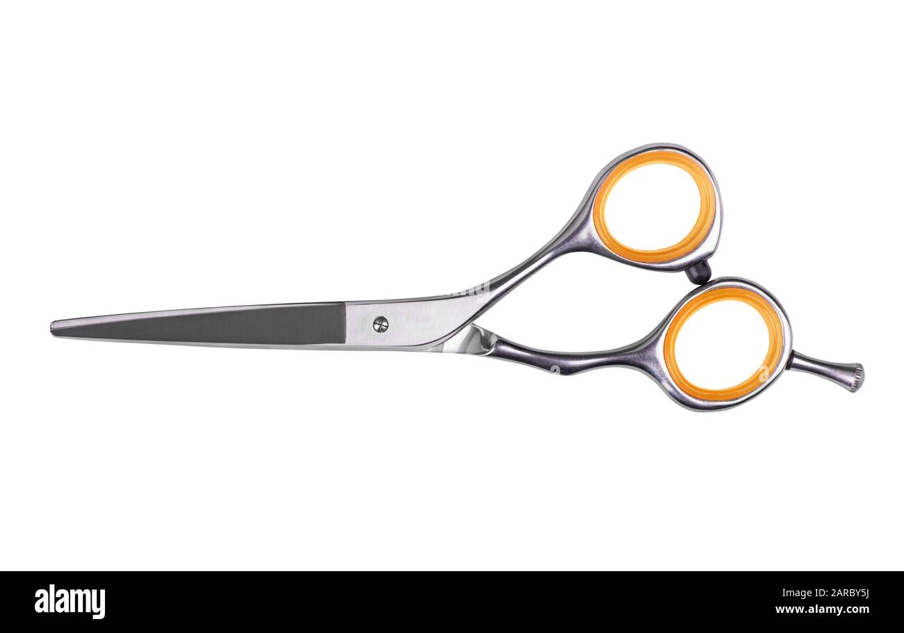 professional scissors for haircuts isolated on white Stock Photo - Alamy