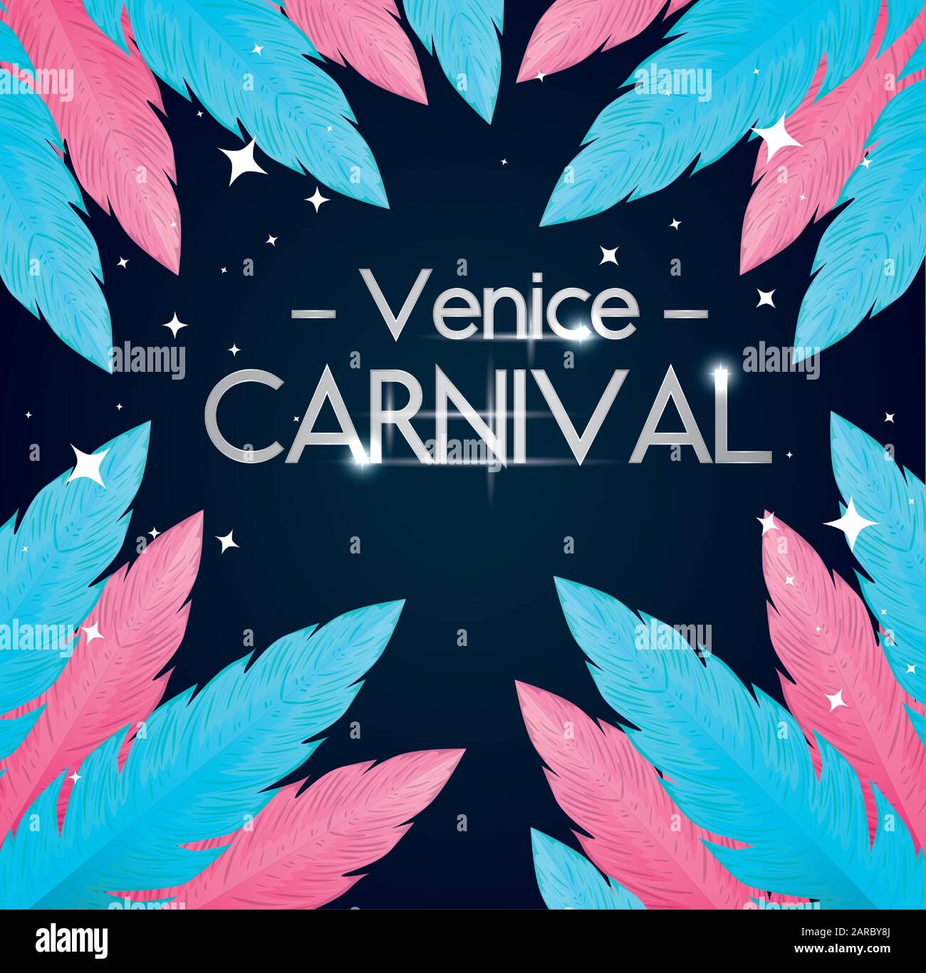 poster of venice carnival with feathers Stock Vector Image & Art - Alamy