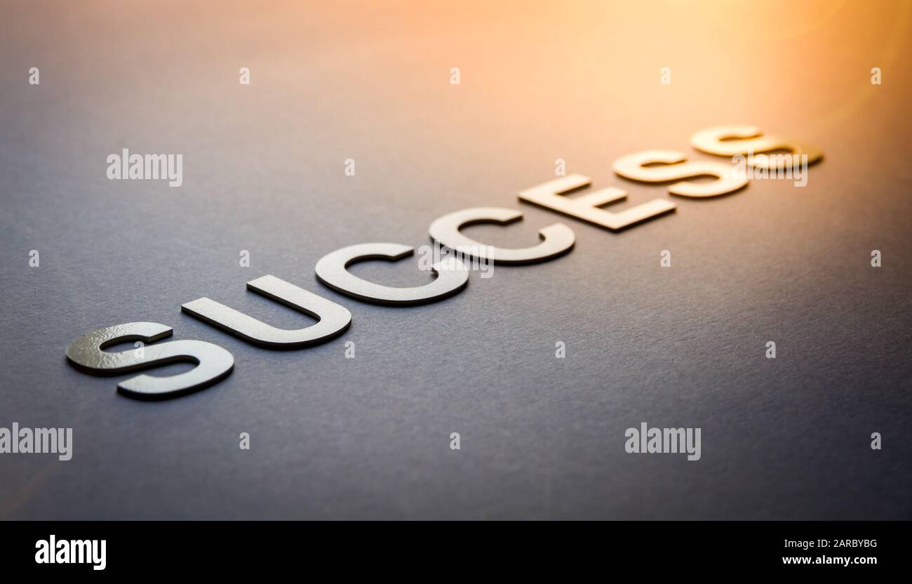 Word success written with white solid letters on a board Stock Photo ...