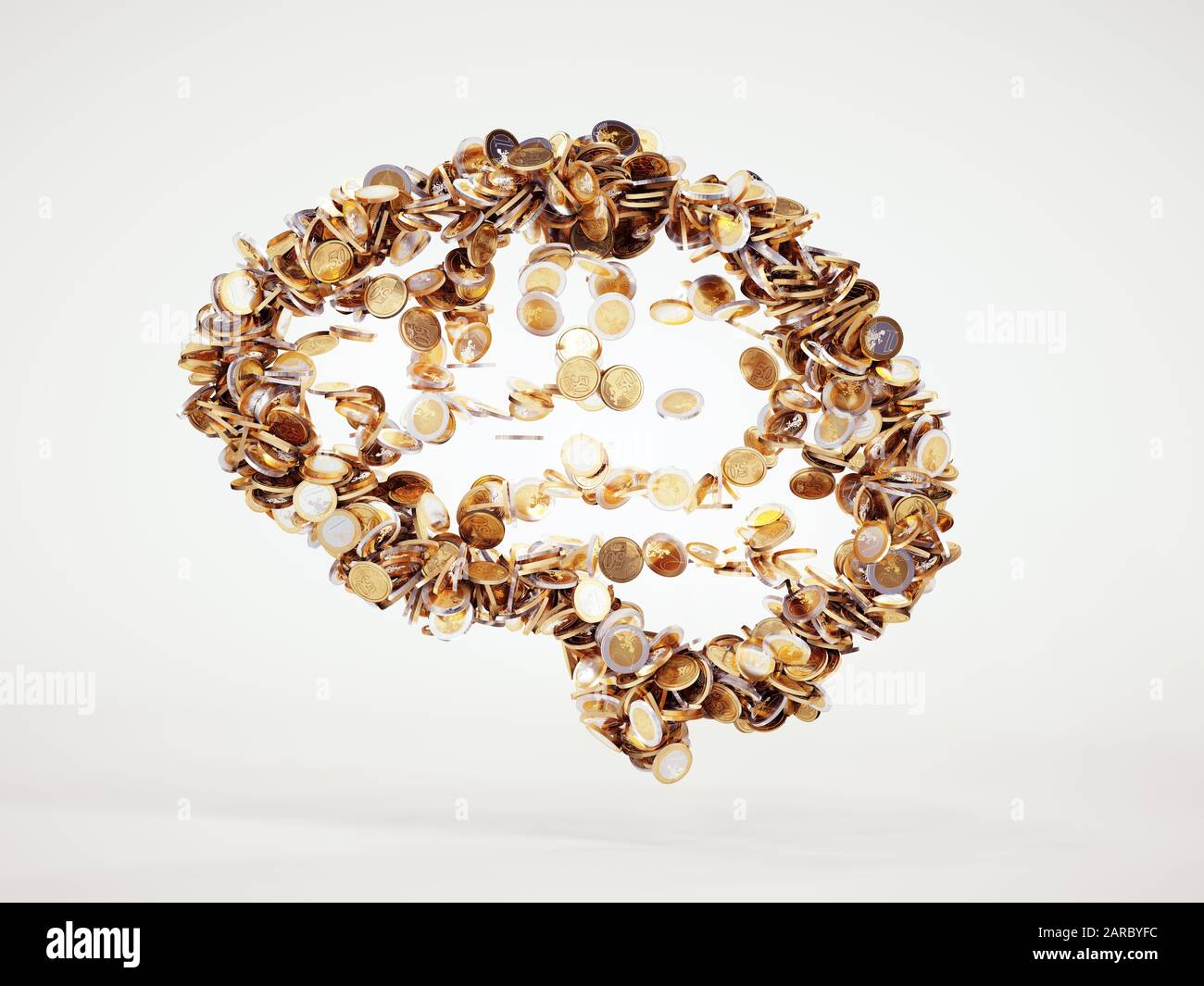 3d money intelligence sign with included clipping path Stock Photo - Alamy