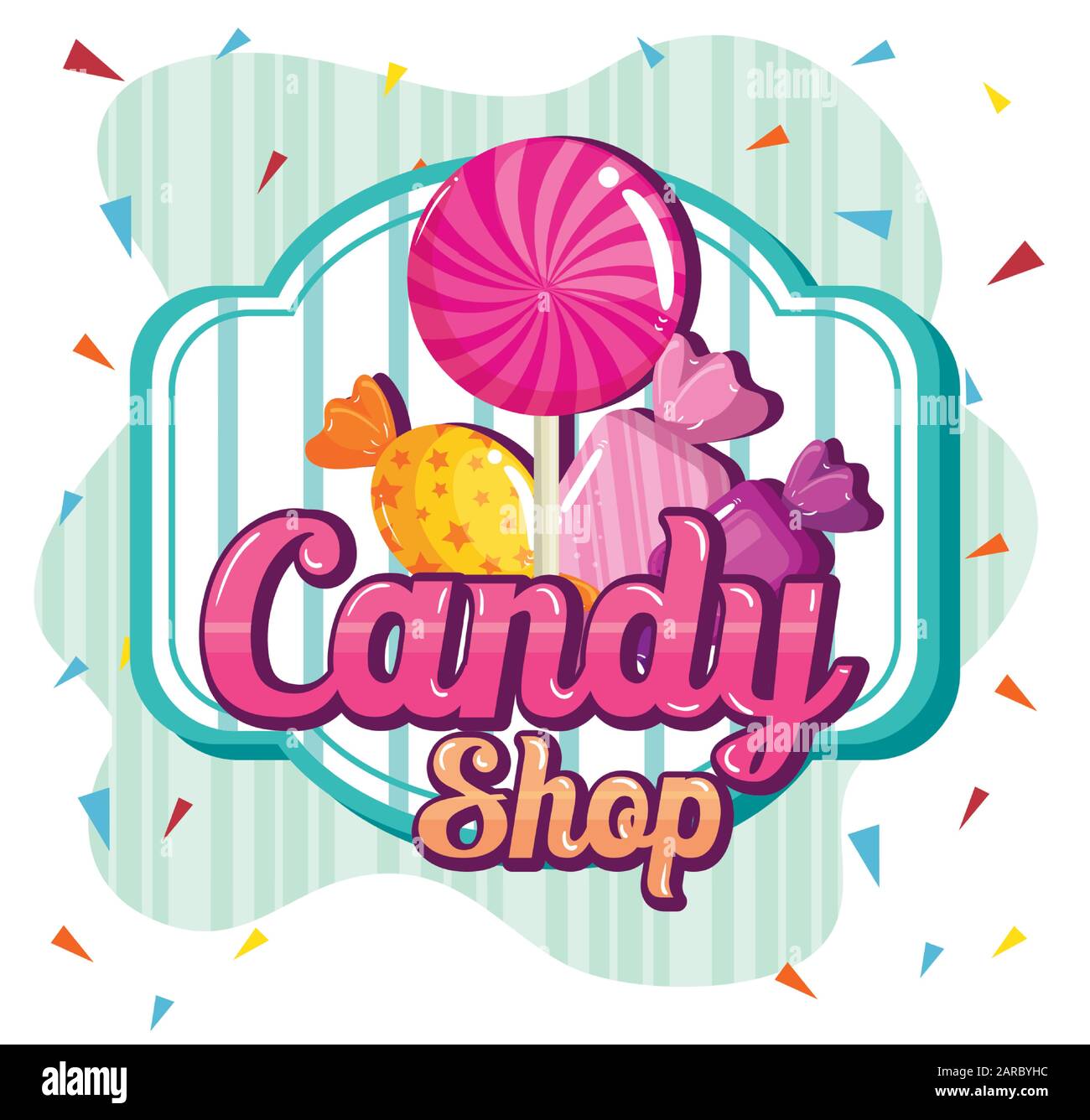 Candy shop poster Cut Out Stock Images & Pictures - Alamy