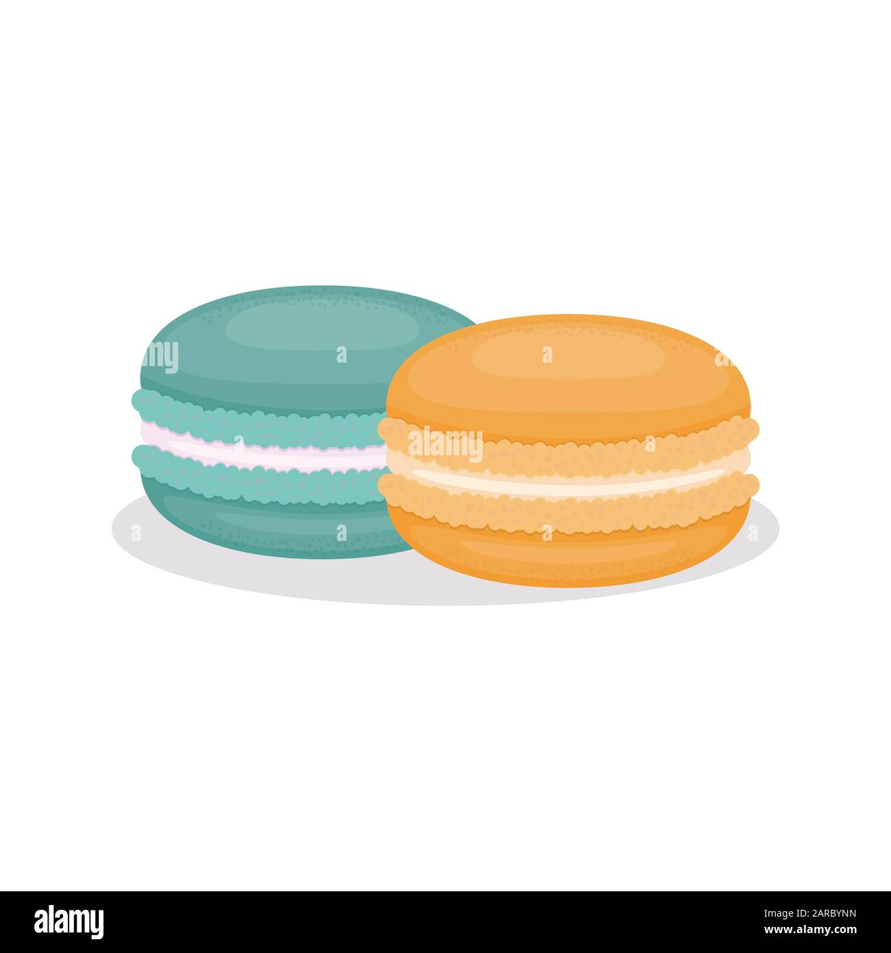 Macaroons chocolate cream on Stock Vector Images - Alamy