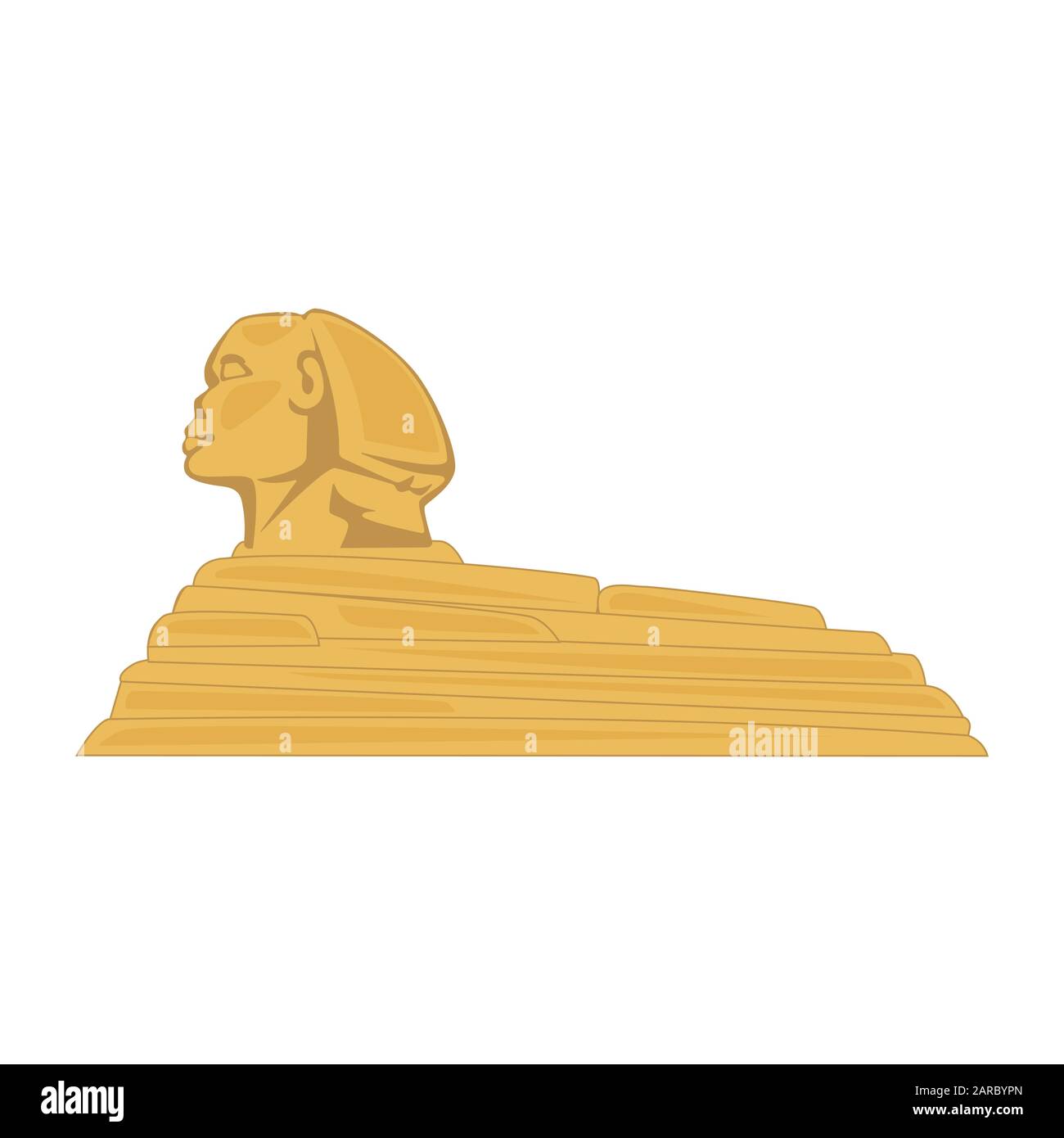 The Great Sphinx of Giza, vector illustration icon Stock Vector Image ...