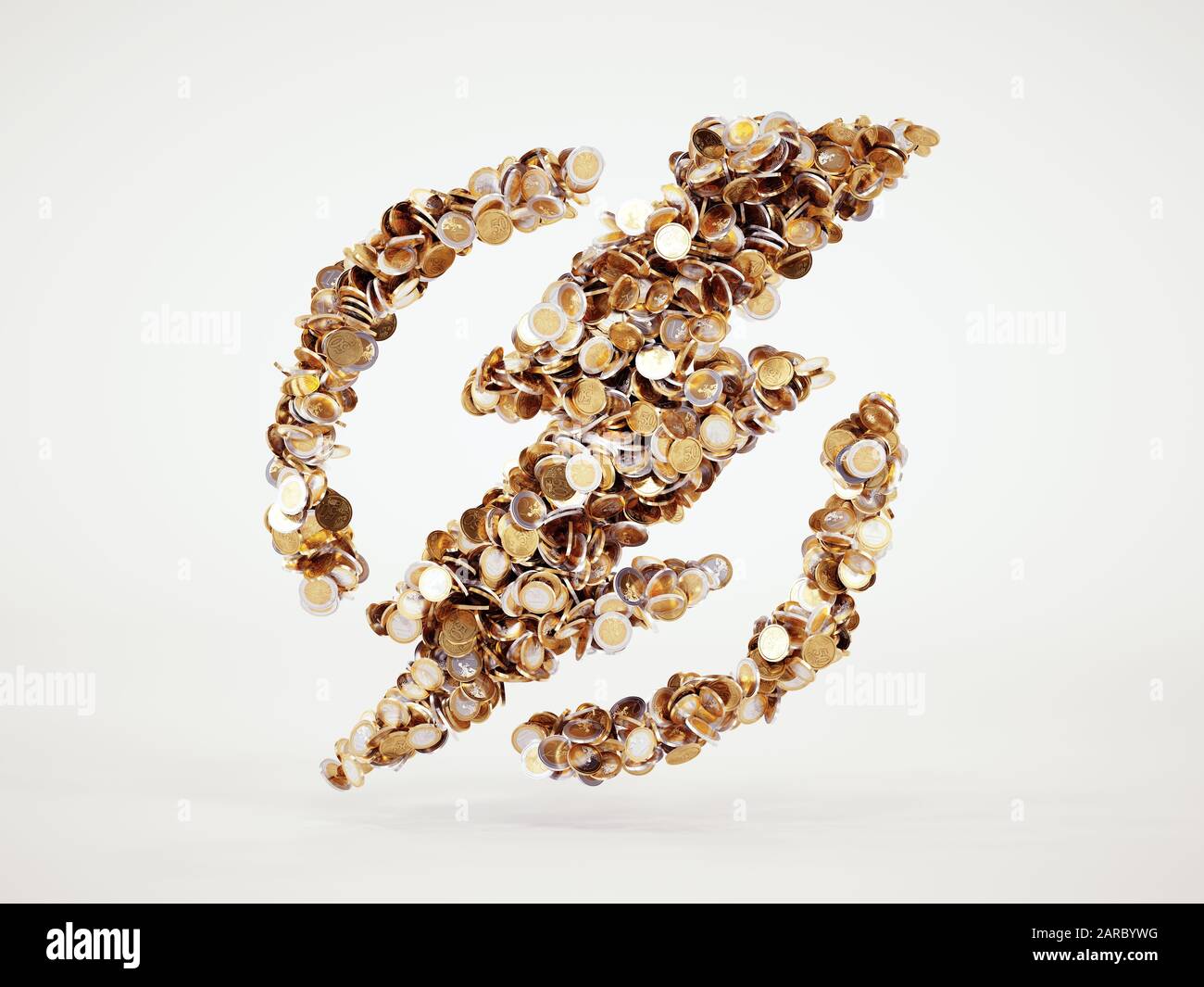 3d money lightning sign with included clipping path Stock Photo - Alamy