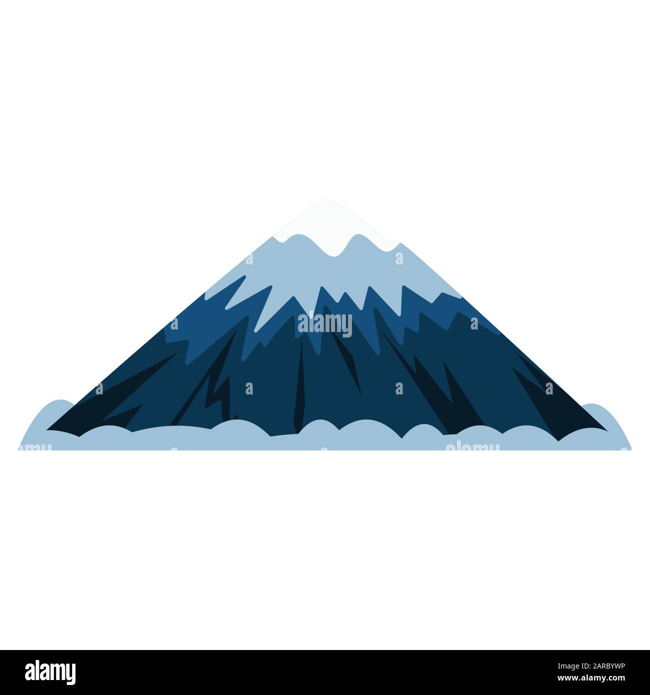 Snowy mountains. flat vector illustration Stock Vector Image & Art - Alamy