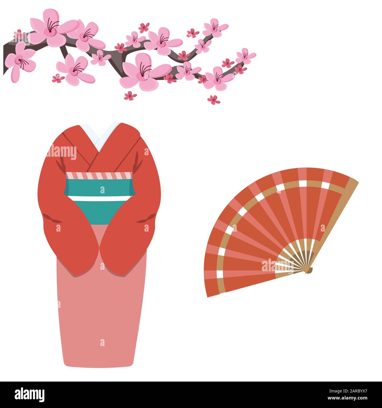 Japan famous symbols icons set, vector illustration Stock Vector Image ...