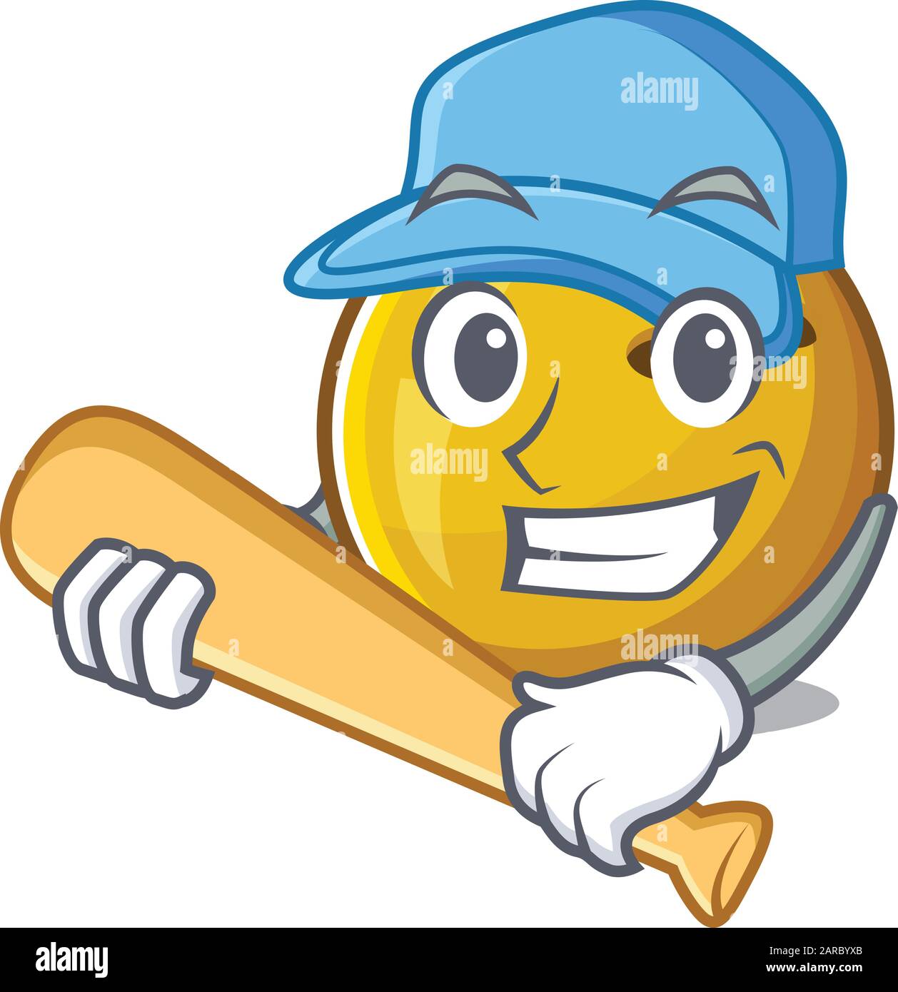Sporty bowling ball cartoon character design with baseball Stock Vector ...