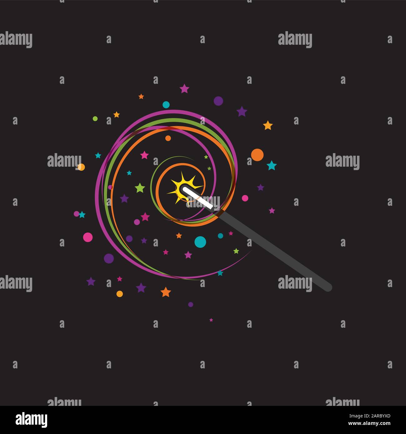 Magic Vector icon illustration design Template Stock Vector Image & Art ...