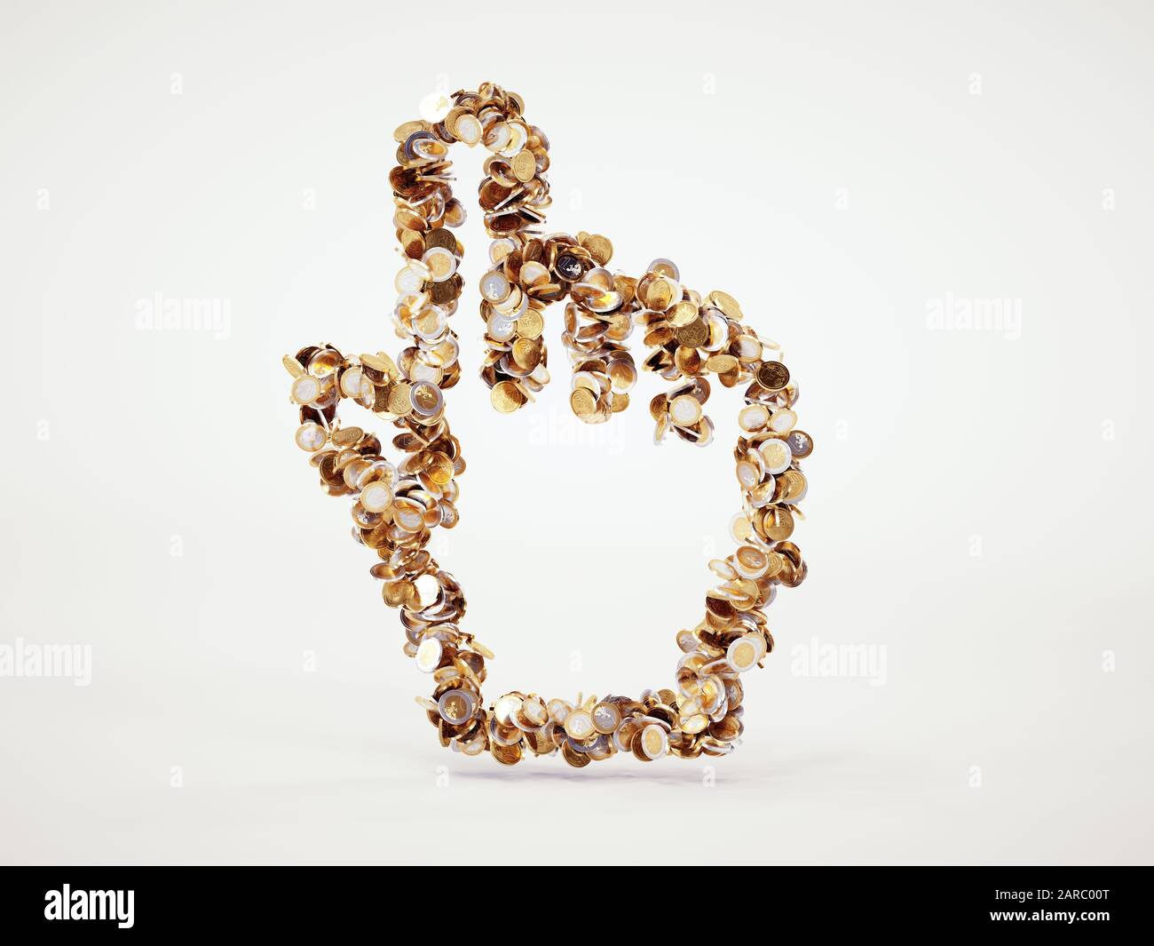 3d money cursor sign with included clipping path Stock Photo - Alamy