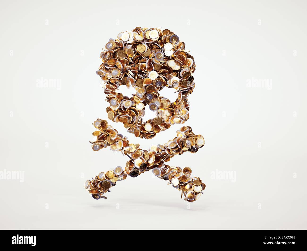 3d money skull and bones sign with included clipping path Stock Photo ...