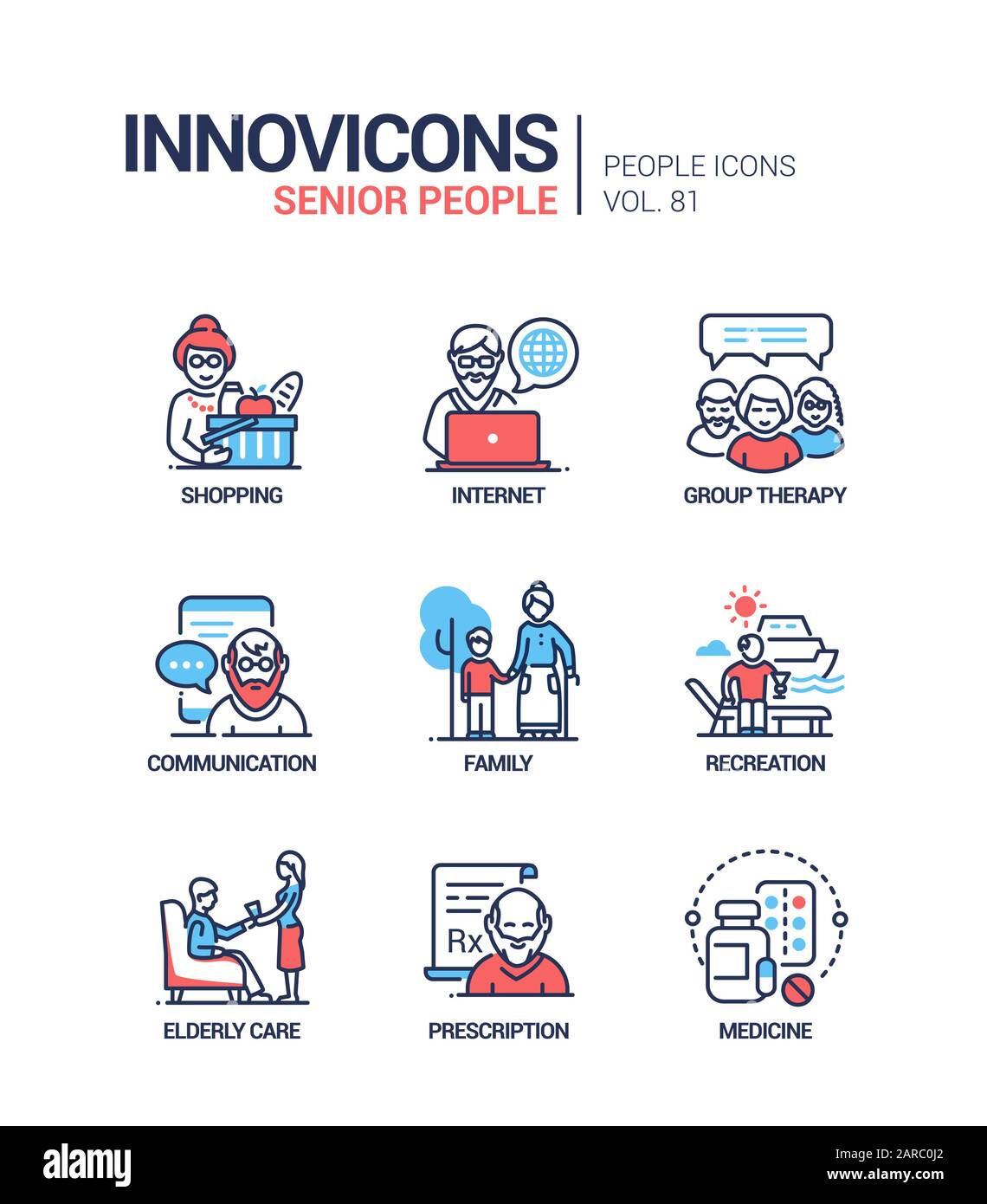 People shopping icon set Cut Out Stock Images & Pictures - Alamy