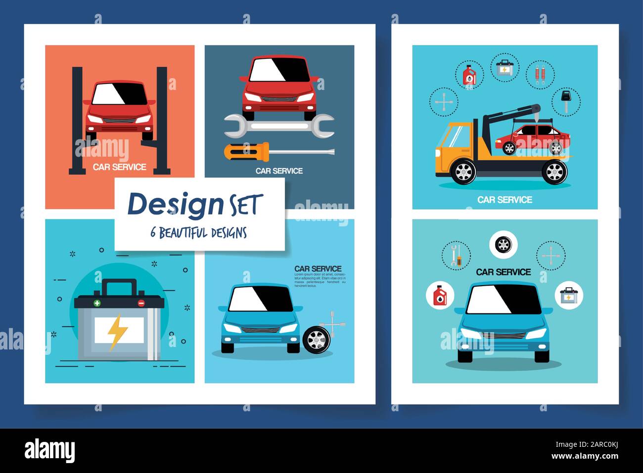 six designs of car service and icons Stock Vector Image & Art - Alamy