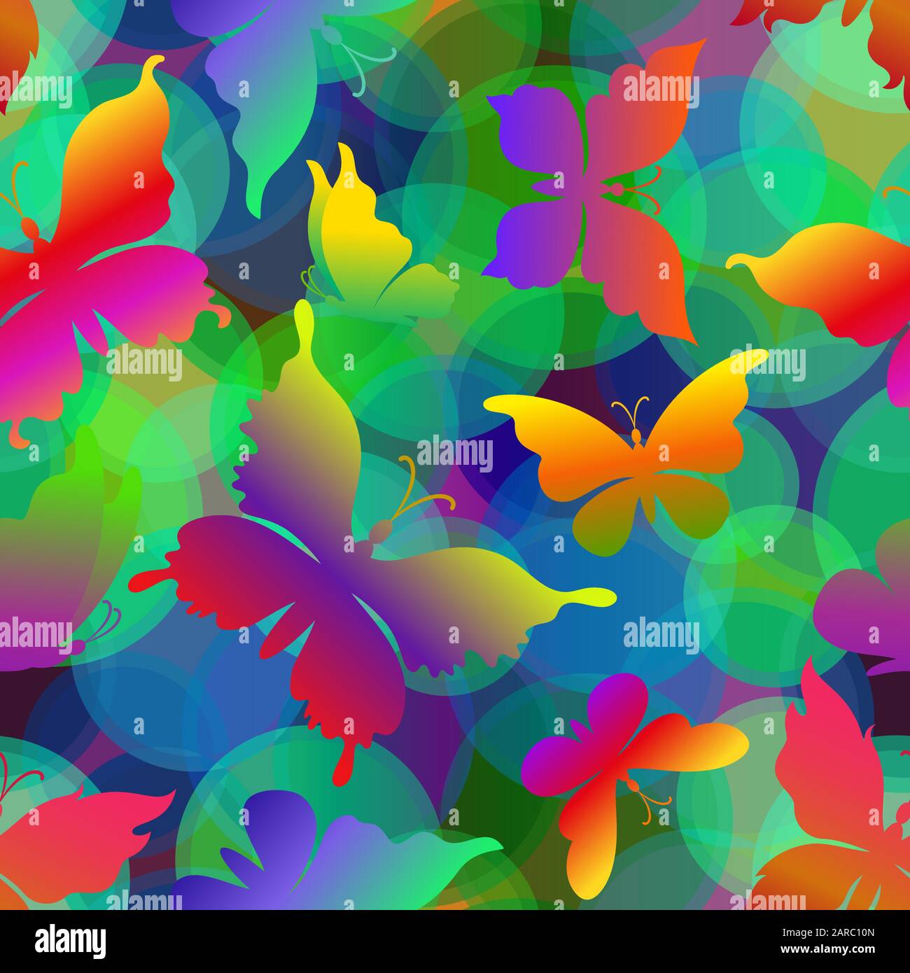 Butterflies, Seamless Pattern Stock Vector Image & Art - Alamy