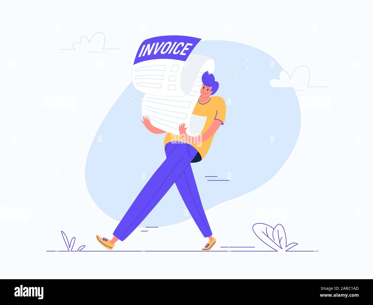 Man receiving pay check Stock Vector Images - Alamy