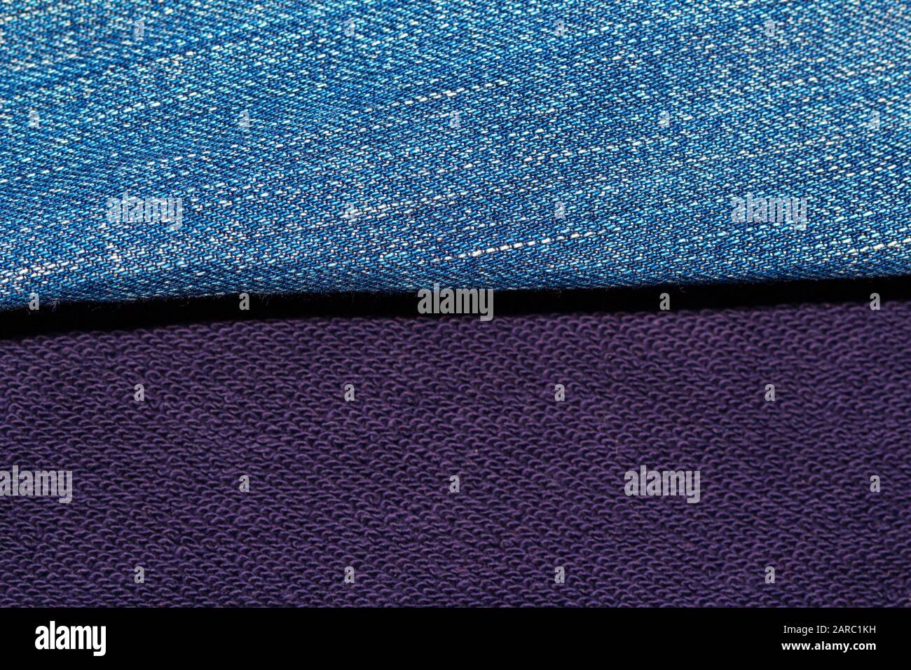 blue texture of two type of material Stock Photo - Alamy