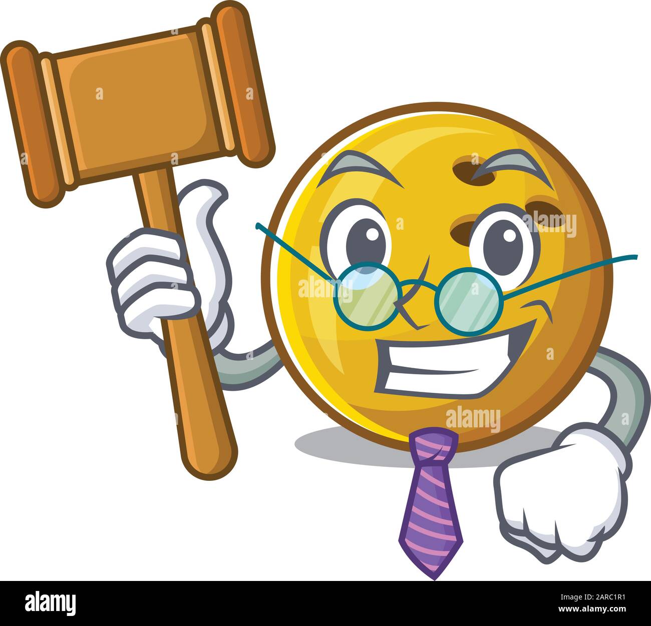 Smart Judge bowling ball in mascot cartoon character style Stock Vector ...