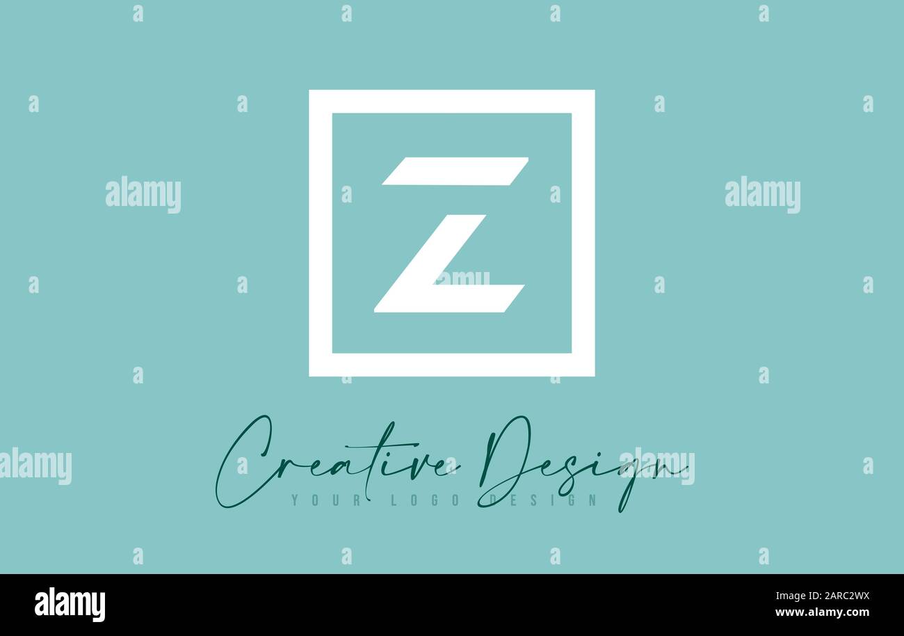 Z Letter Icon Design With Creative Modern Look and Teal Background ...