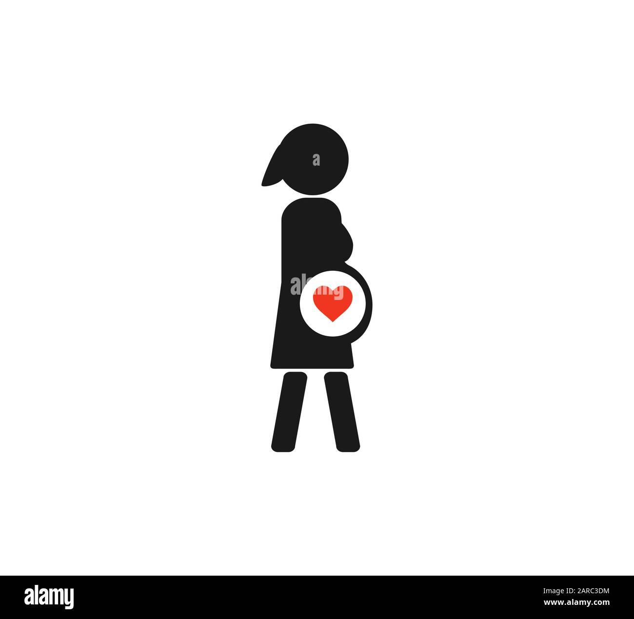 Mother, pregnancy icon. Vector illustration, flat design Stock Vector ...