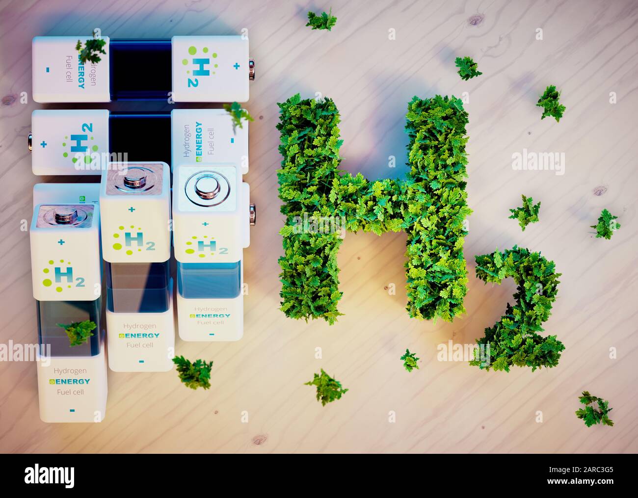 Hydrogen power plant 3d illustration hi-res stock photography and ...