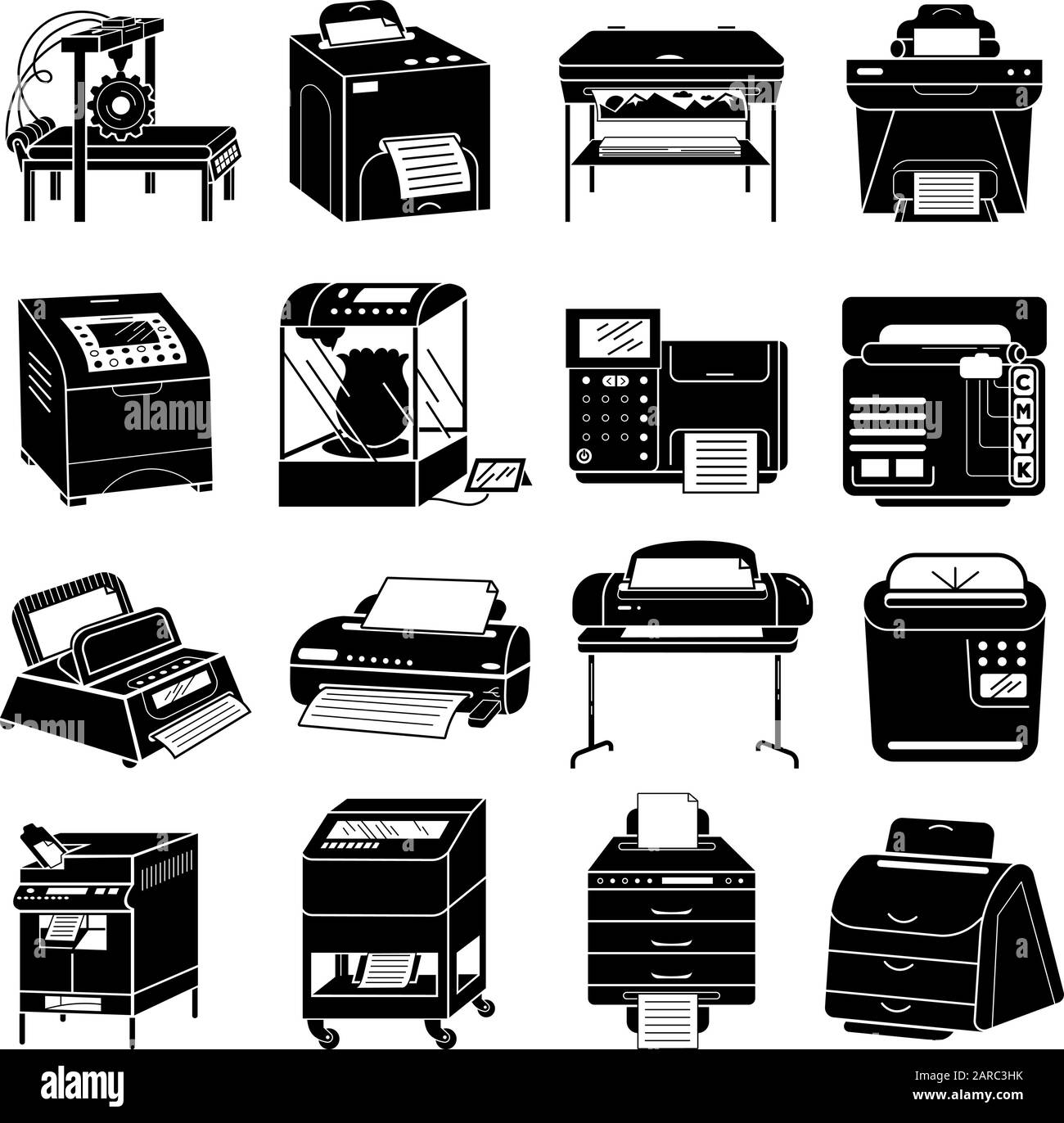 Printer icons set, simple style Stock Vector Image & Art - Alamy