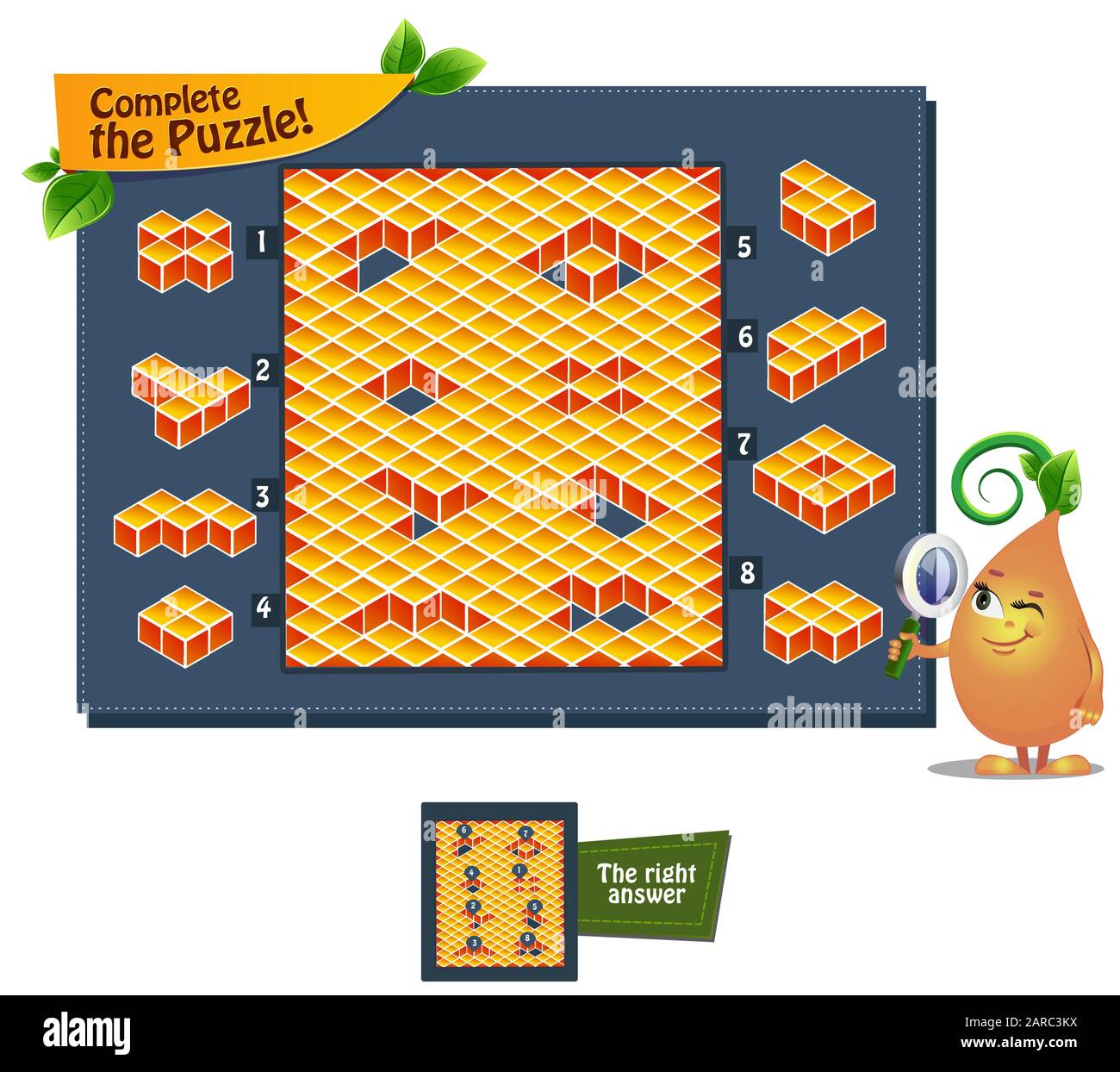 educational game iq for kids and adults development of logic, iq, attention. Task complete the ...